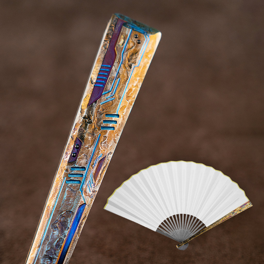 QiYuan: the Titanium Hand-carved Folding Fan-Warship – Titaner